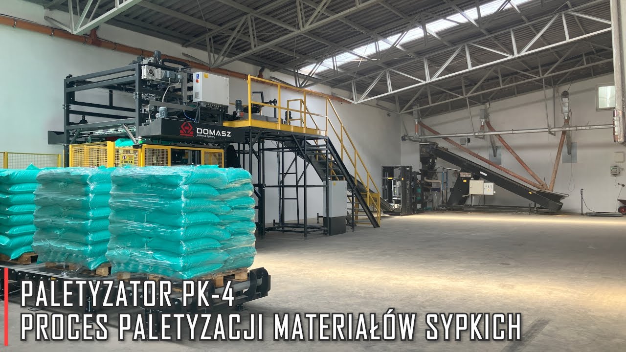 Paletyzator PK-4 - Kompletna linia paletyzacji pasz - DOMASZ